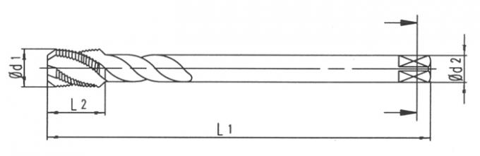 Fast Manual Spiral Flute Tap DIN 374 6H Precision For CNC Lathe Machine